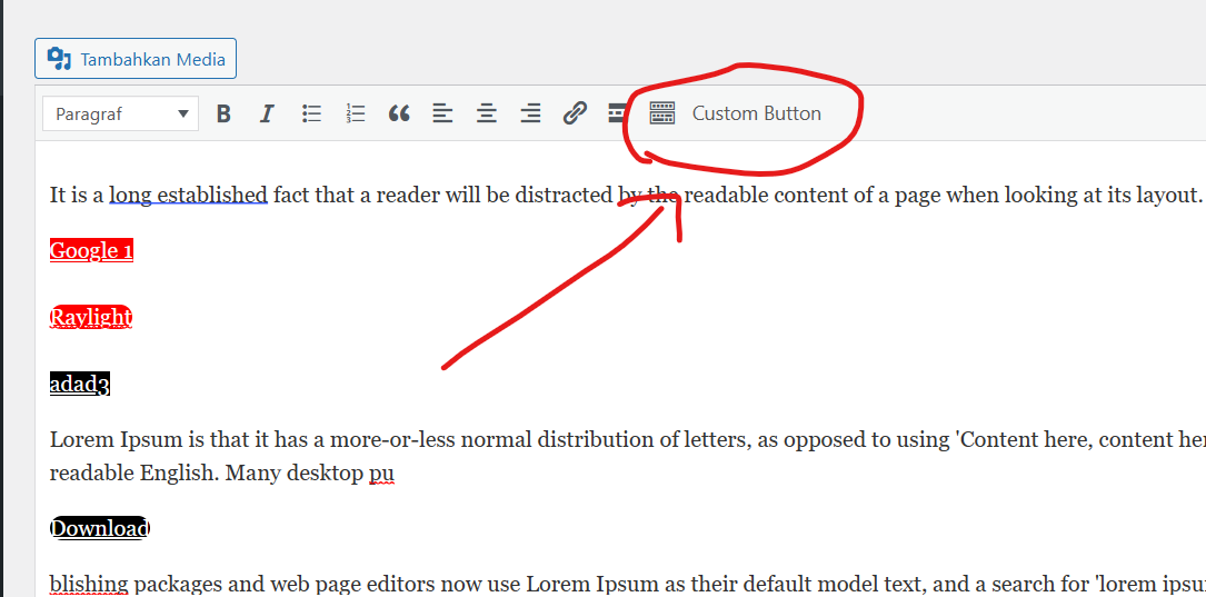 Plugin Digi Toolbar, Membuat Button pada Postingan – Digitalkit Documentation